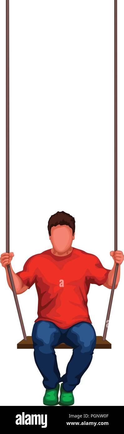 Joyful man sitting on Stock Vector Images - Alamy