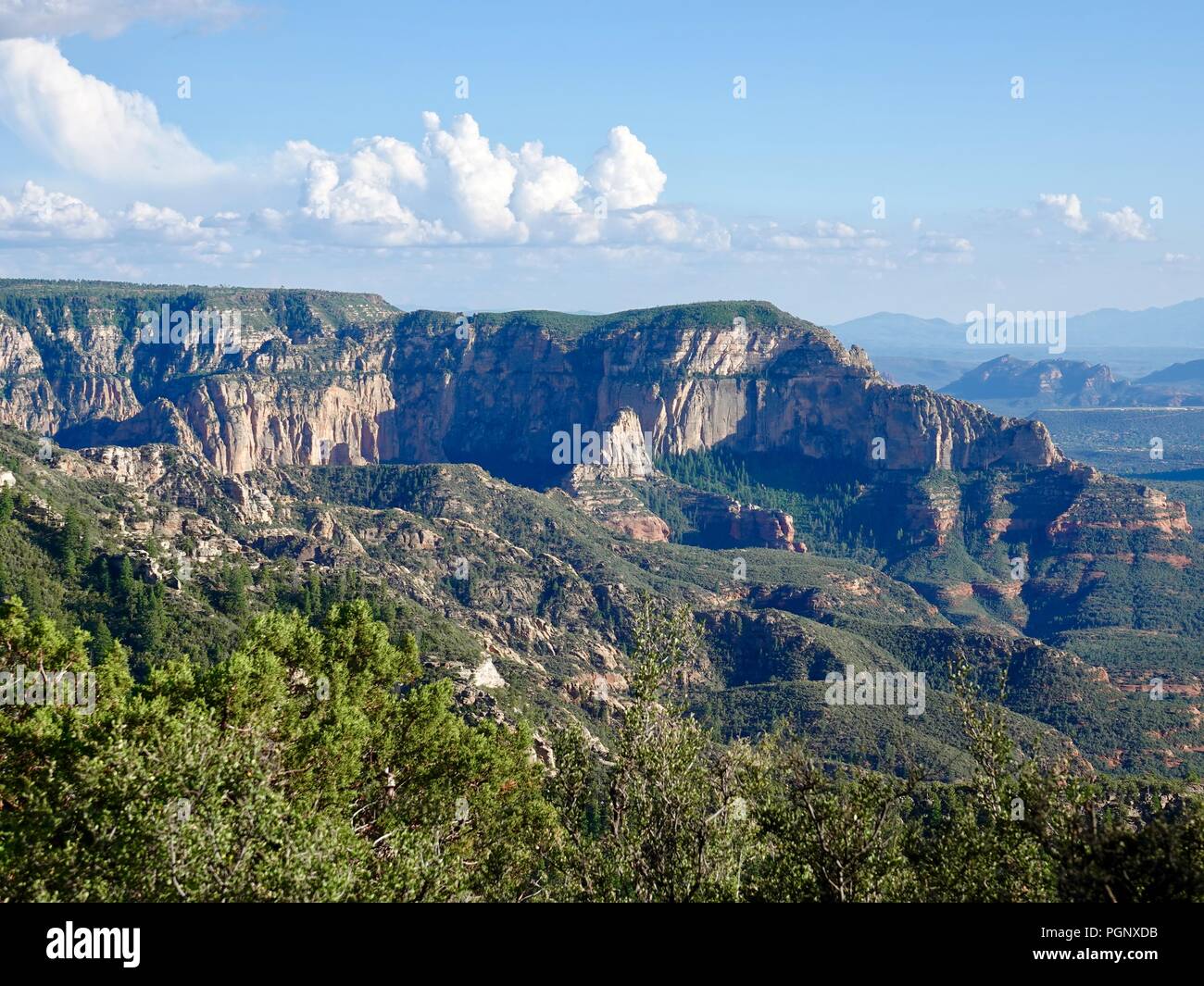 Looking southward towards the Verde Valley and Red Rock-Secret Mountain ...