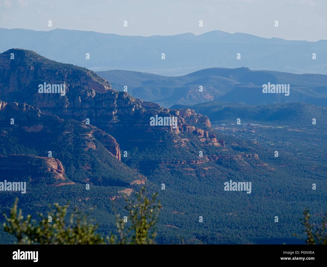 Looking southward towards the Verde Valley and Red Rock-Secret Mountain ...