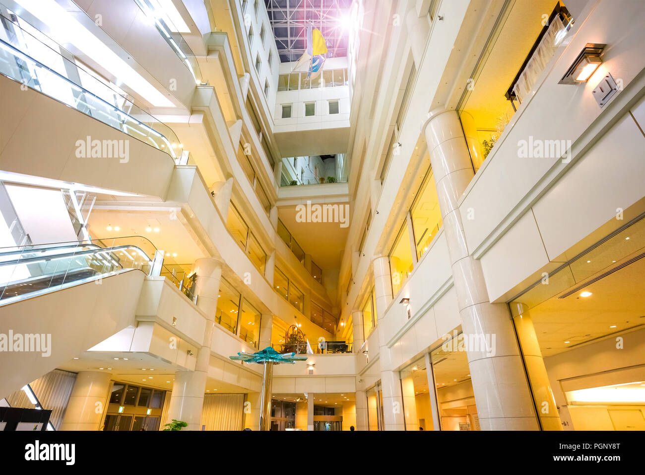 TOKYO, JAPAN - APRIL 25 2018: Funabori Tower Hall & Funabori Tower is a ...