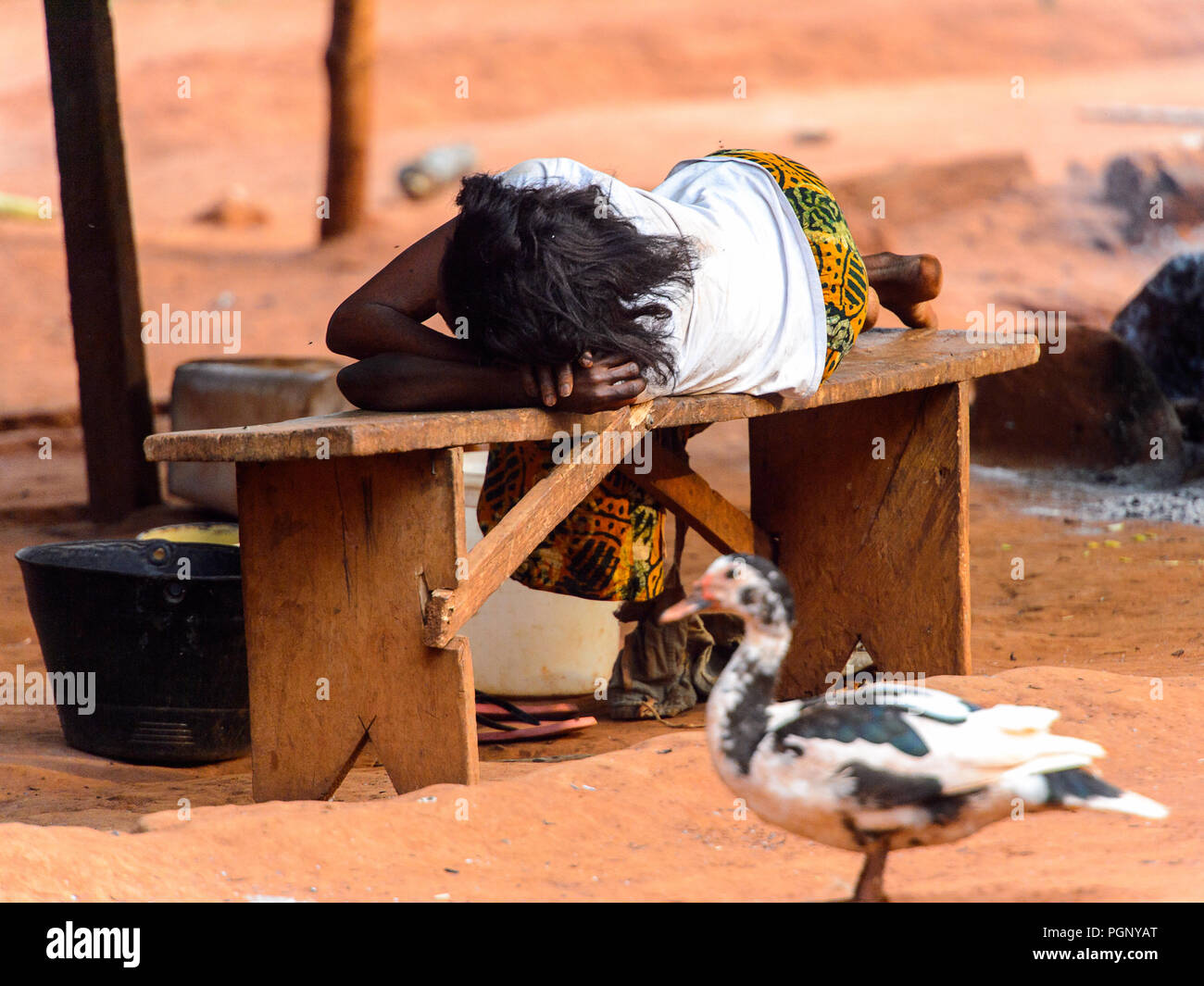 Woman sleeps on bench hi-res stock photography and images - Alamy