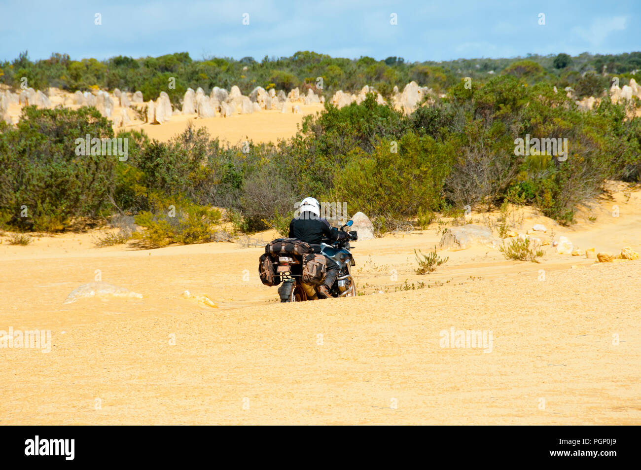 Motorbike in the desert hi-res stock photography and images - Alamy
