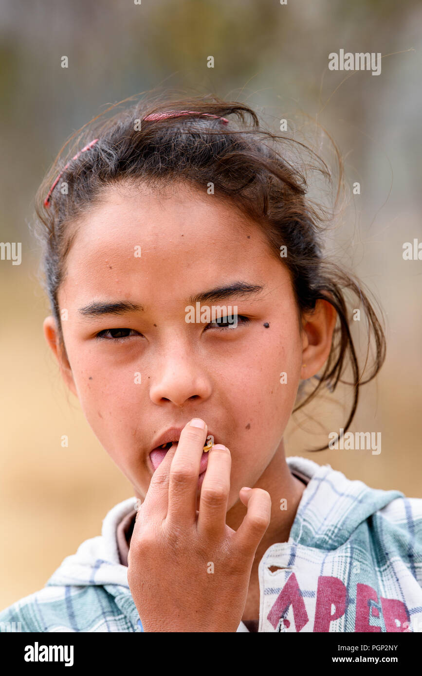 TRIMPHU, BHUTAN - MAR 8, 2017: Unidentified Ngalops beautiful little ...