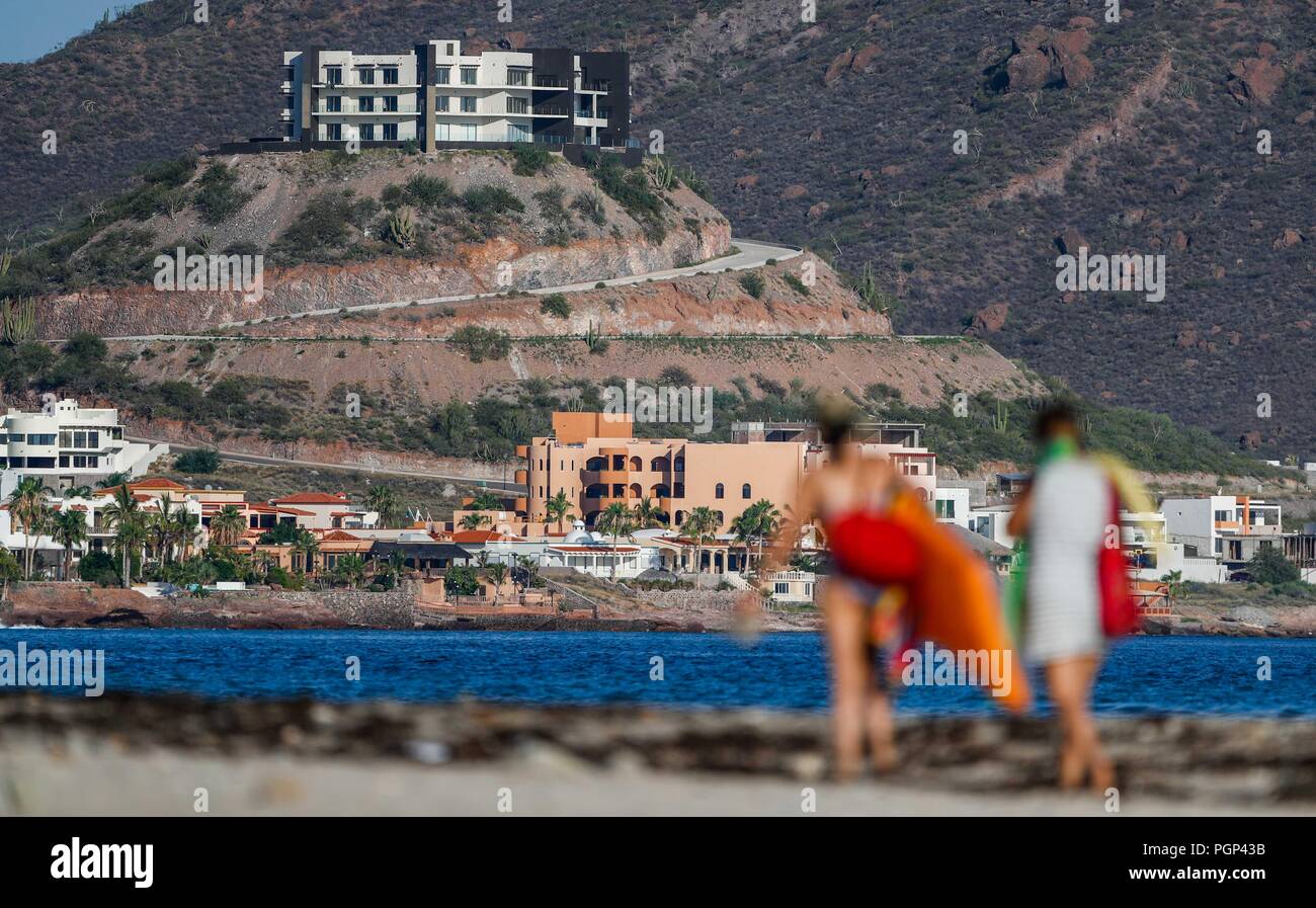 landscapes of beach, sea and the tourist area of San Carlos, Sonora ...