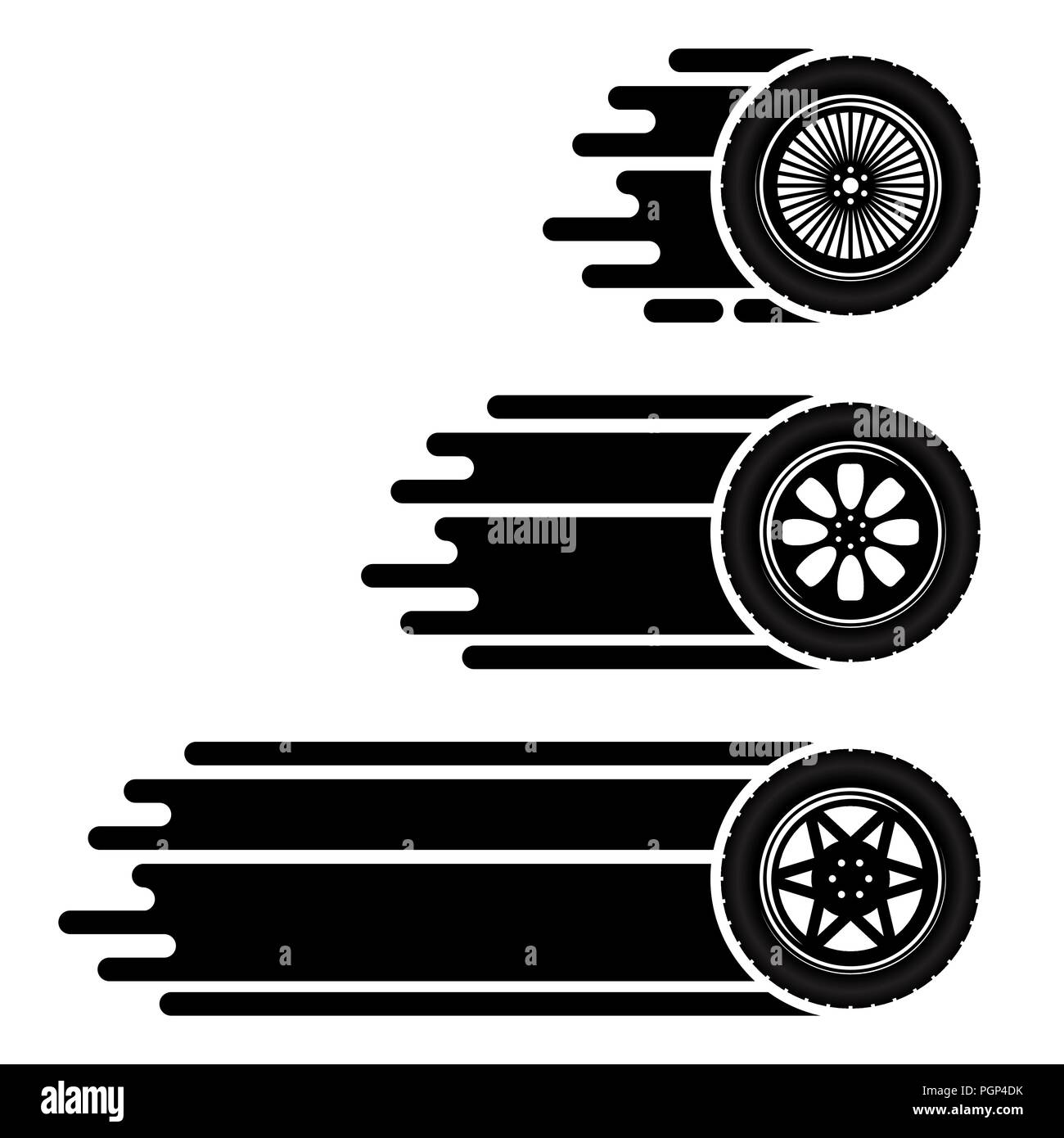 Wheels on tracks Stock Vector Images - Alamy