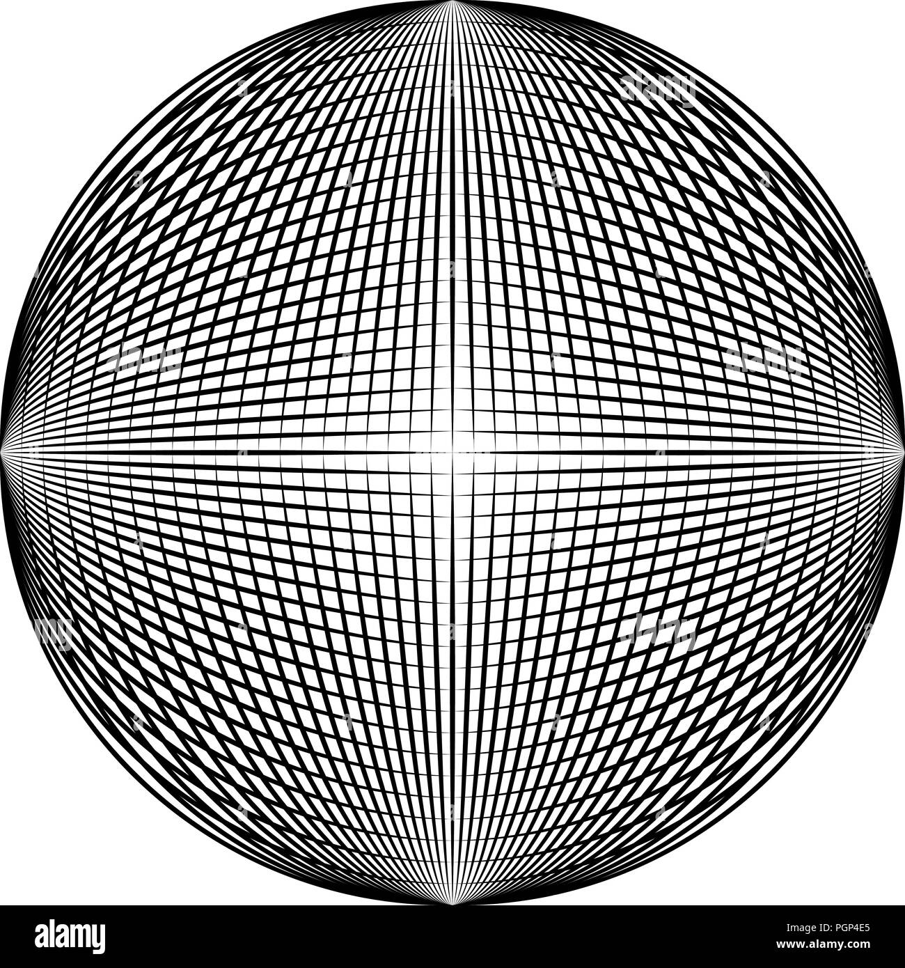 Black lines circle object isolated on white background Stock Vector ...