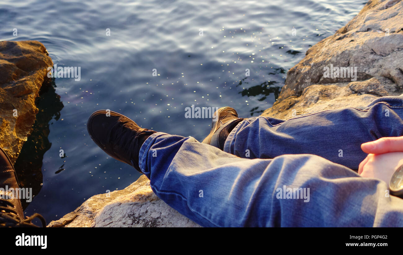 Dangling trainers hi-res stock photography and images - Alamy