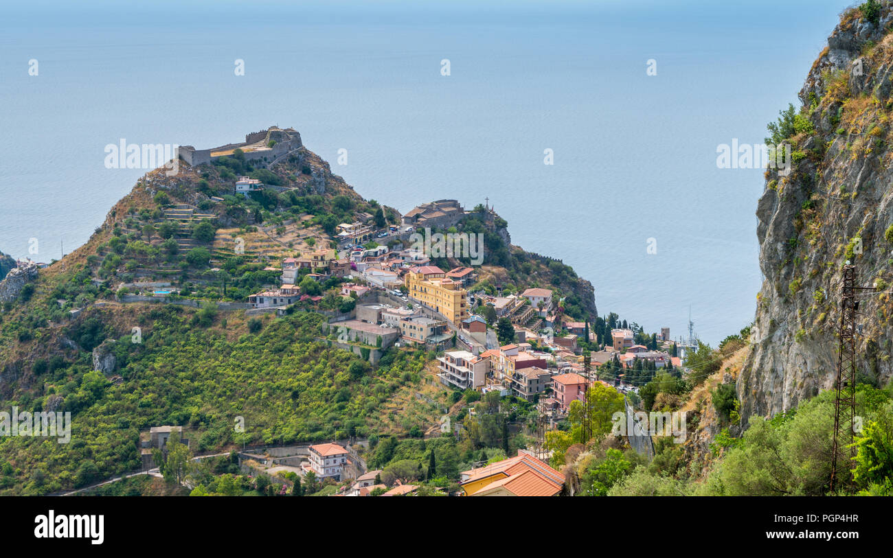 Medieval castle at castelmola hi-res stock photography and images - Alamy