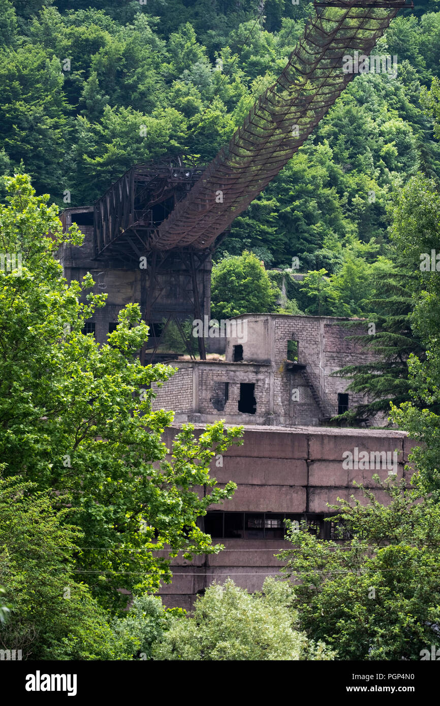 Old Soviet-Era Cablecar, Cableway system in Chiatura Georgia Stock ...