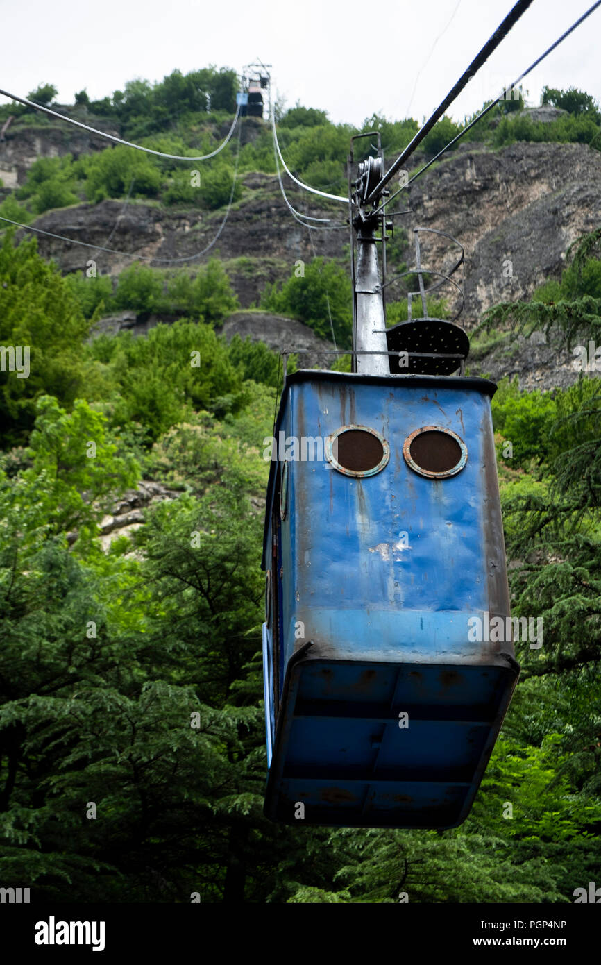 Old Soviet-Era Cablecar, Cableway system in Chiatura Georgia Stock ...