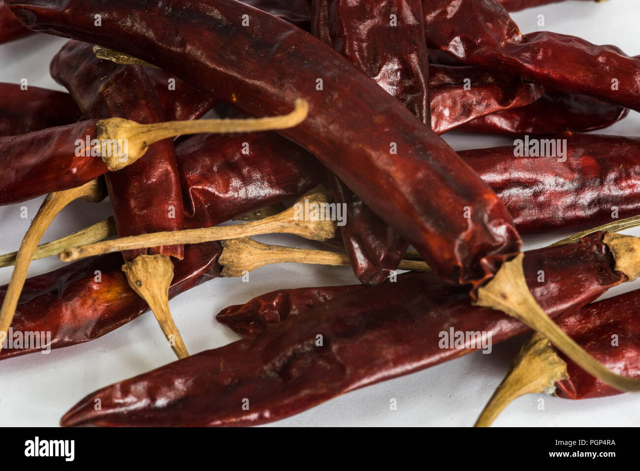 Red chilly dried spice isolated on white background Stock Photo - Alamy