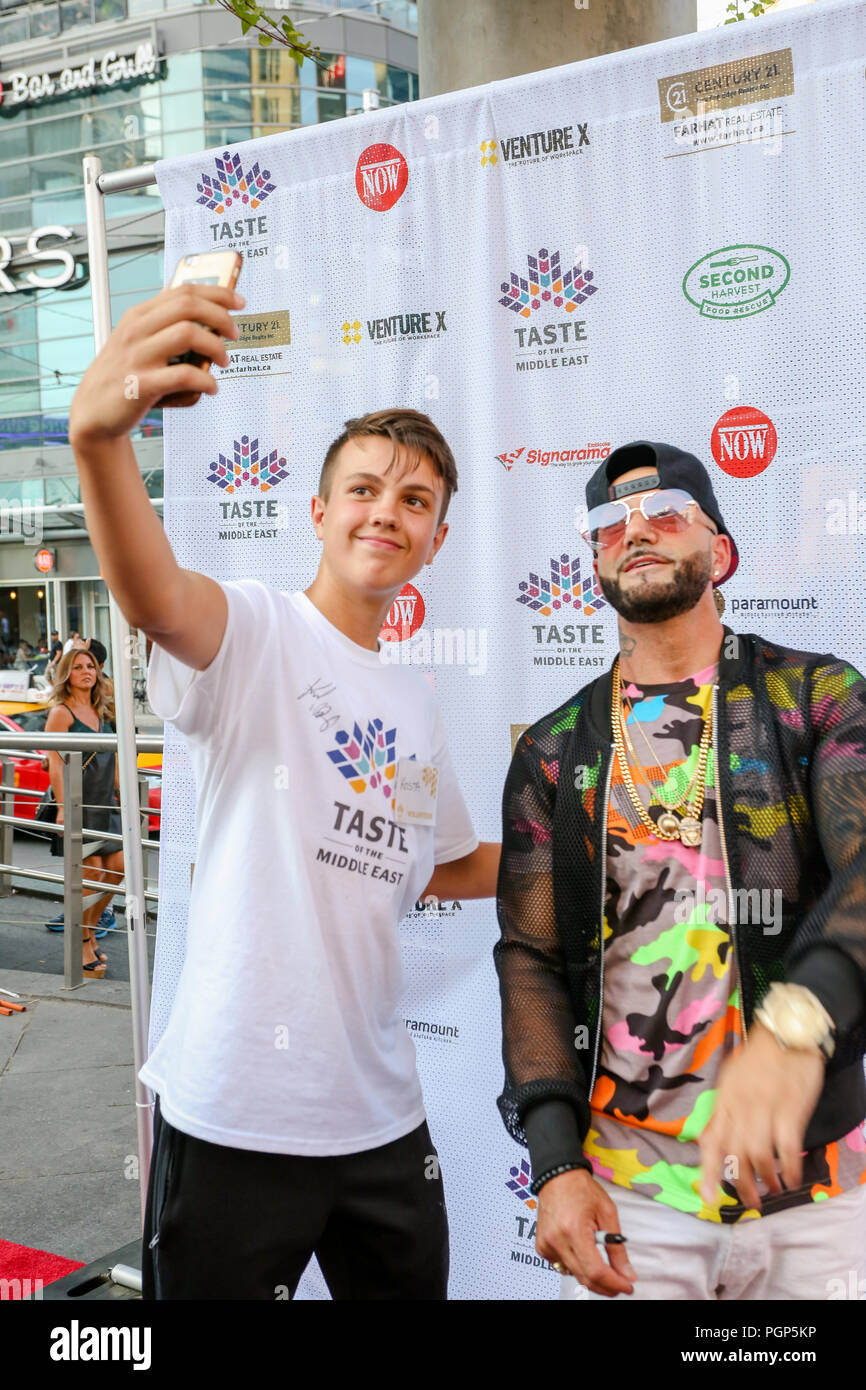 TORONTO, CANADA - AUGUST 4, 2018: LEBANESE CANADIAN SINGER KARL WOLF ...