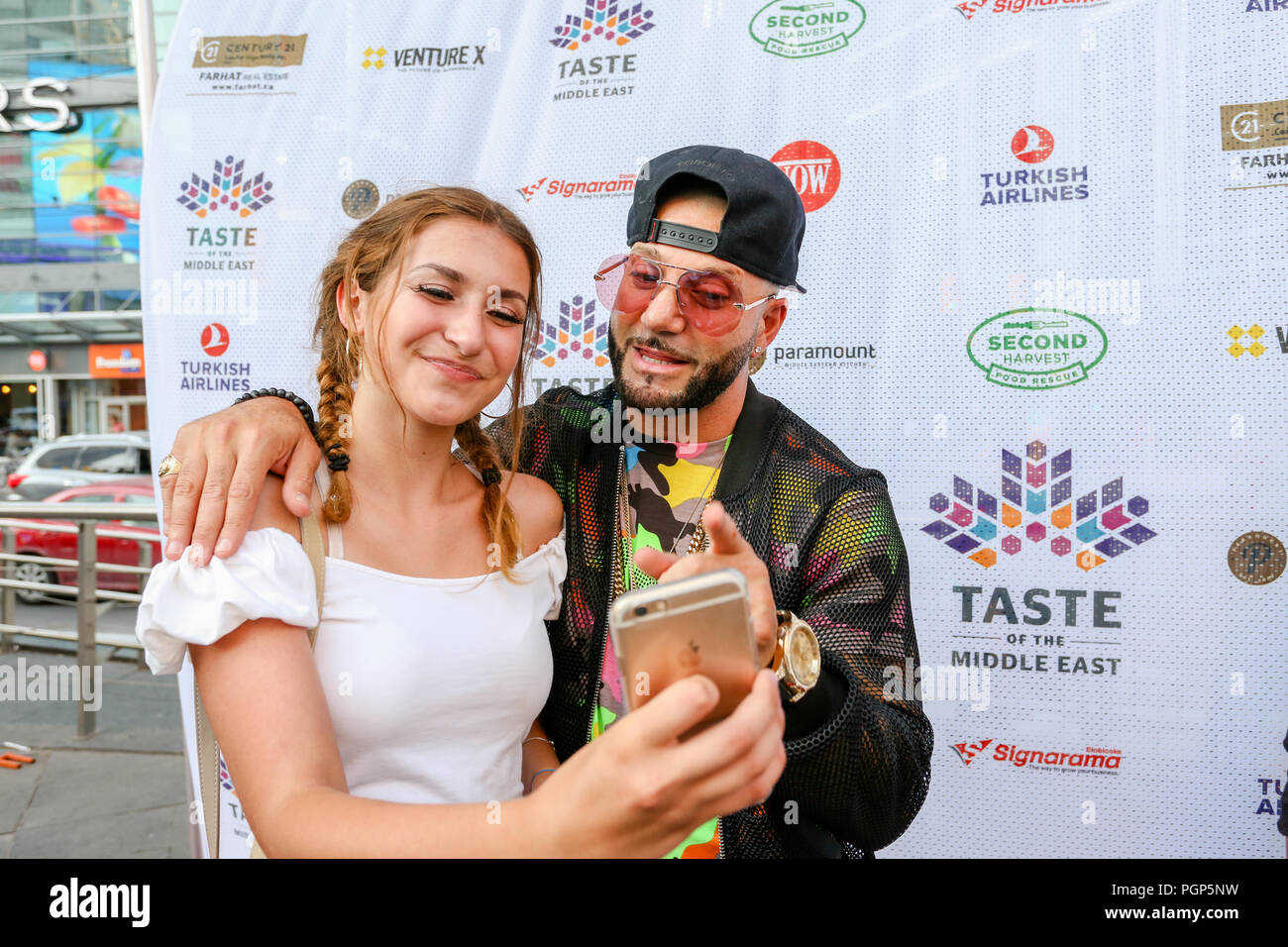 TORONTO, CANADA - AUGUST 4, 2018: LEBANESE CANADIAN SINGER KARL WOLF ...