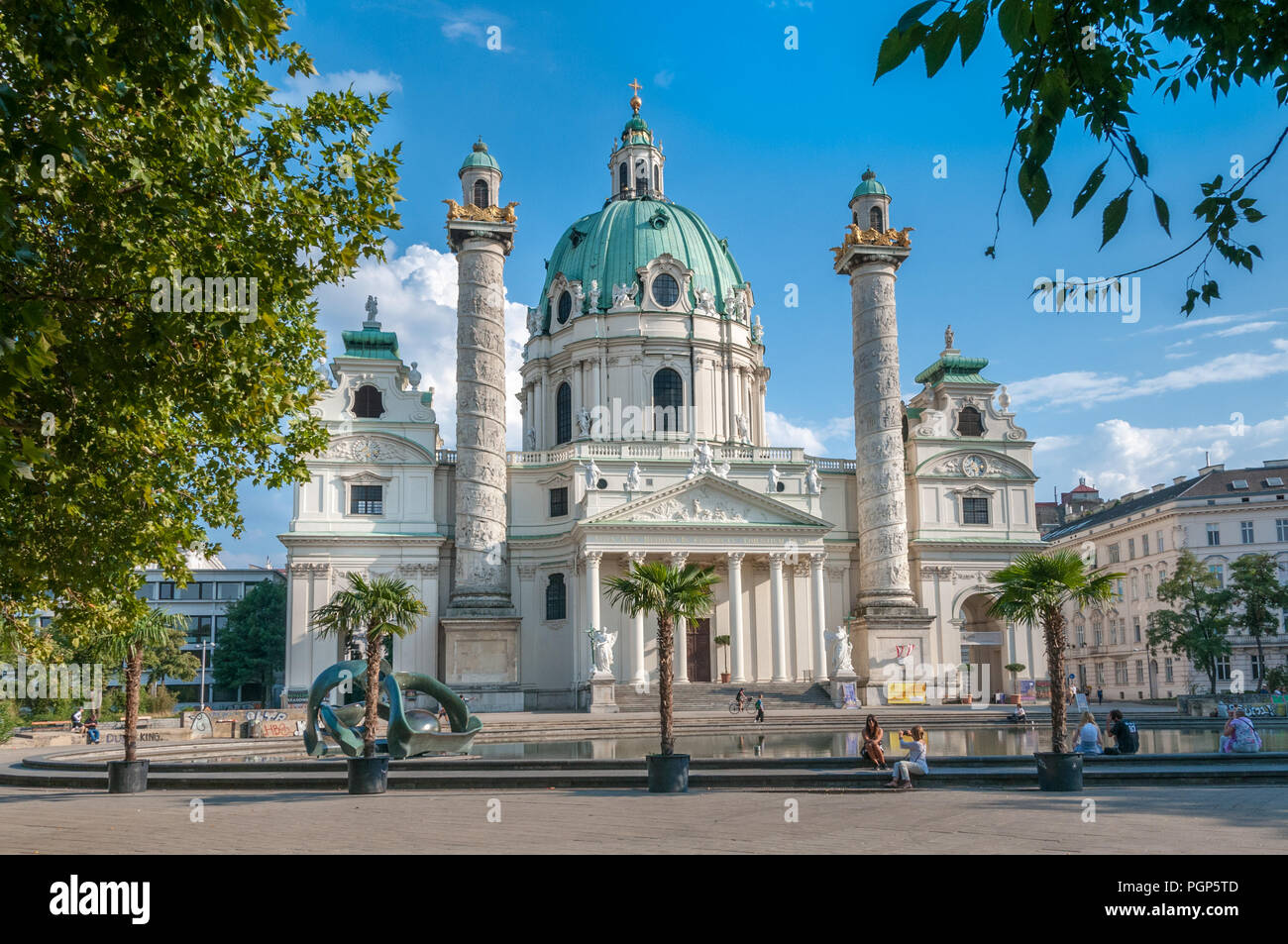 Karlskirche front view, Vienna, Austria Stock Photo - Alamy