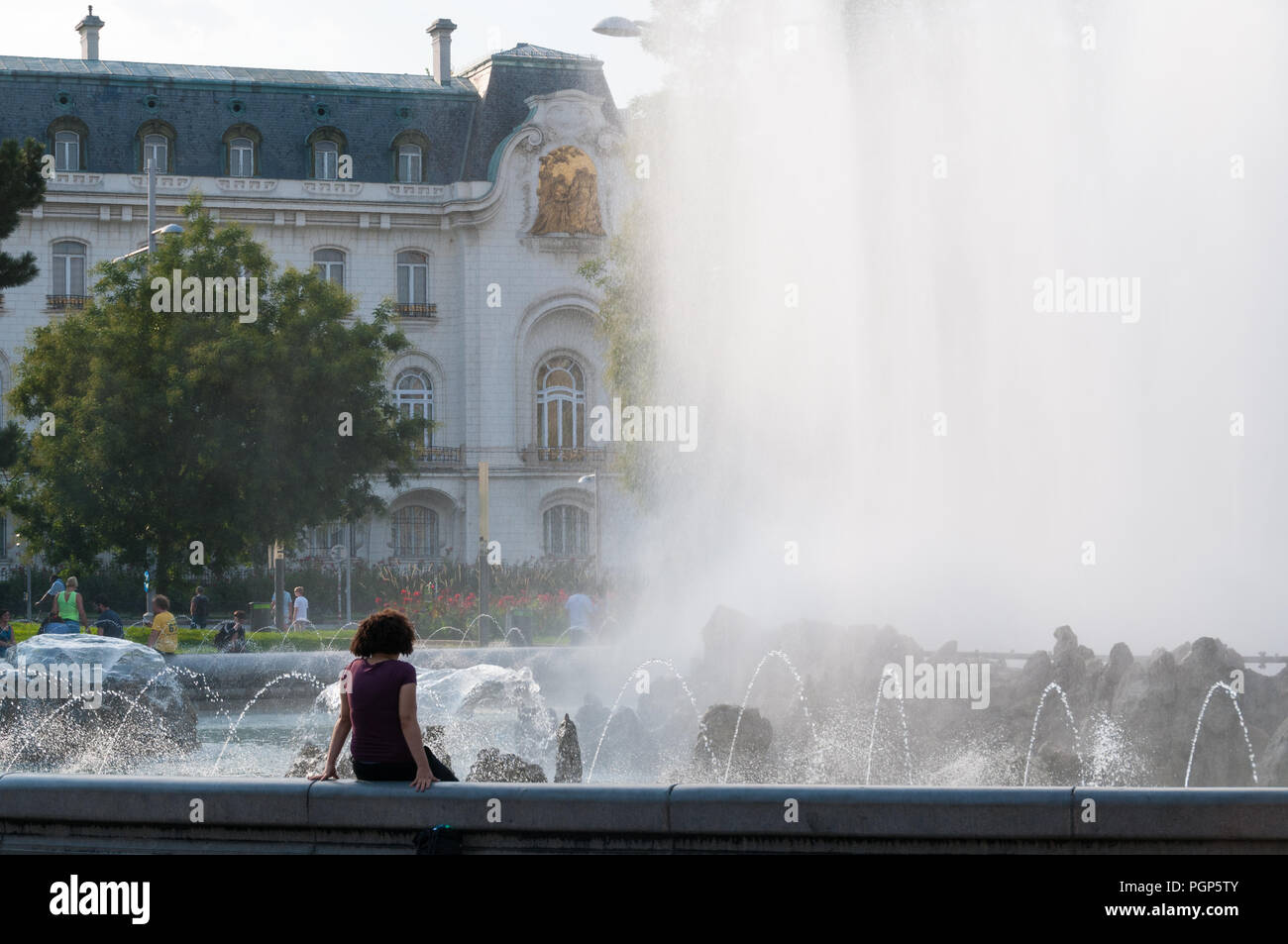 Hochstrahlbrunnen fountain (Fountain commemorating water supply of ...