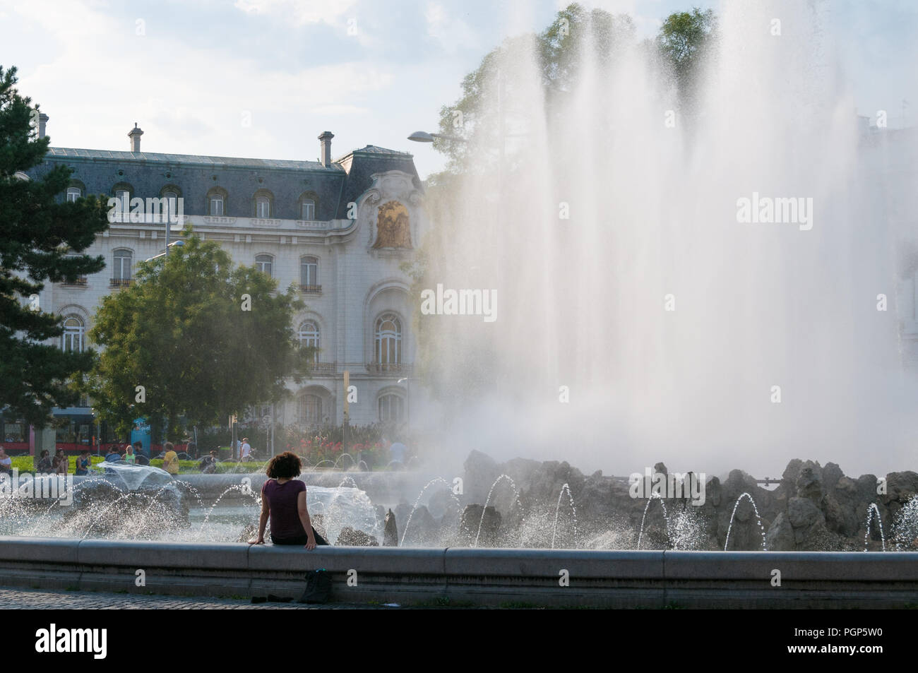 Hochstrahlbrunnen fountain (Fountain commemorating water supply of ...