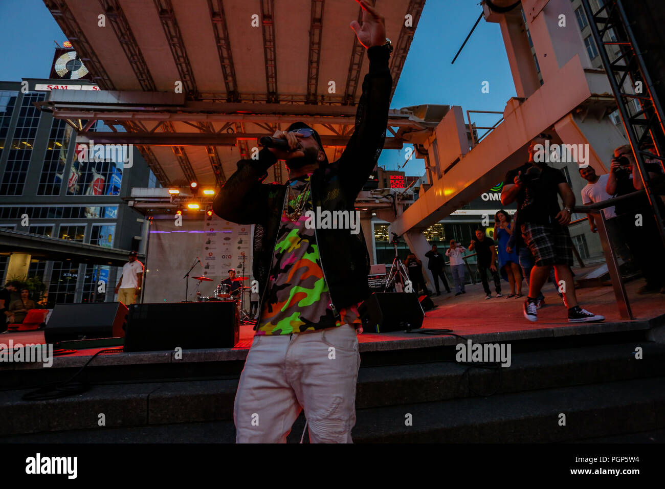 TORONTO, CANADA - AUGUST 4, 2018: LEBANESE CANADIAN SINGER KARL WOLF ...