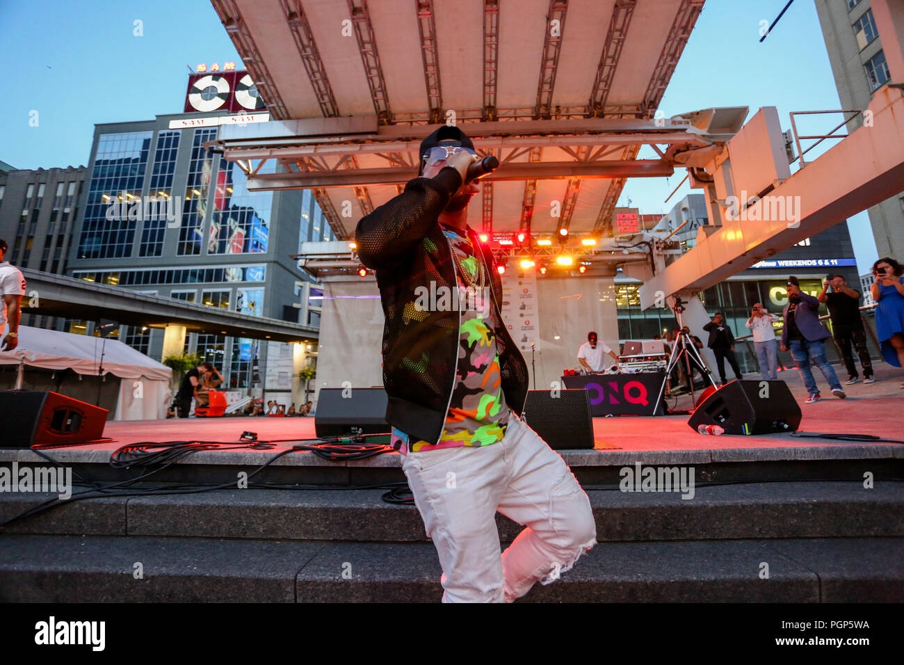 TORONTO, CANADA - AUGUST 4, 2018: LEBANESE CANADIAN SINGER KARL WOLF ...
