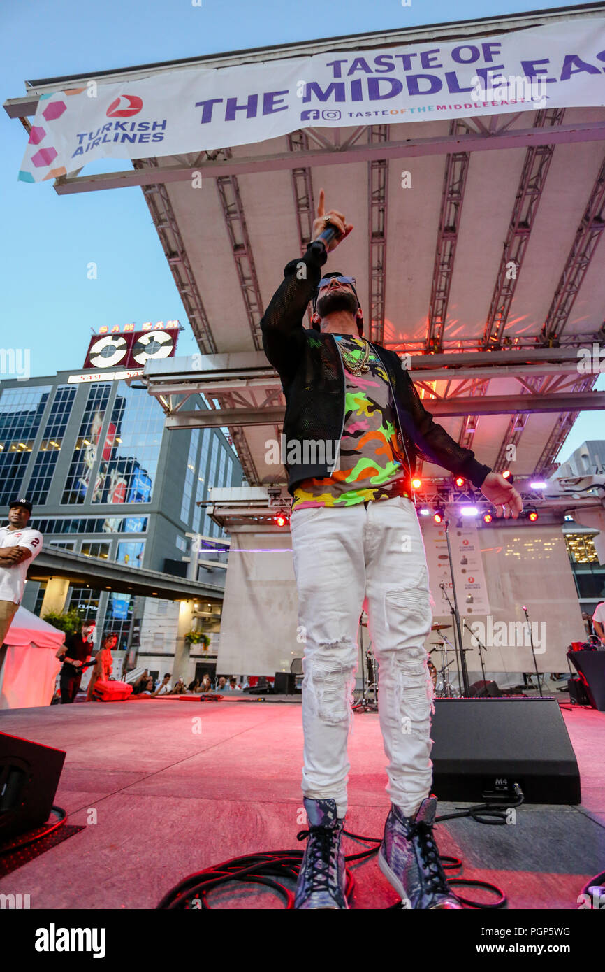 TORONTO, CANADA - AUGUST 4, 2018: LEBANESE CANADIAN SINGER KARL WOLF ...