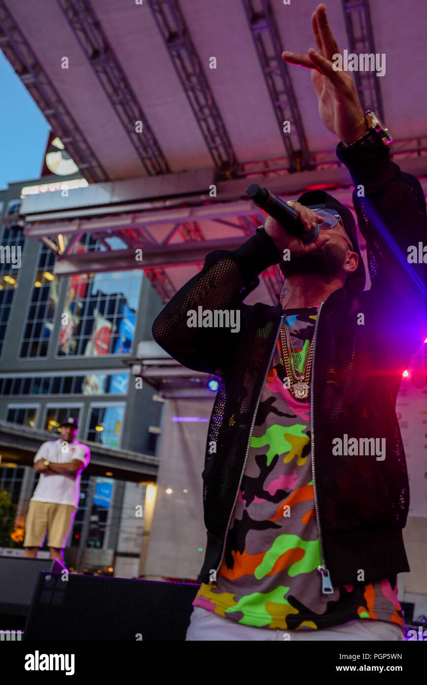 TORONTO, CANADA - AUGUST 4, 2018: LEBANESE CANADIAN SINGER KARL WOLF ...