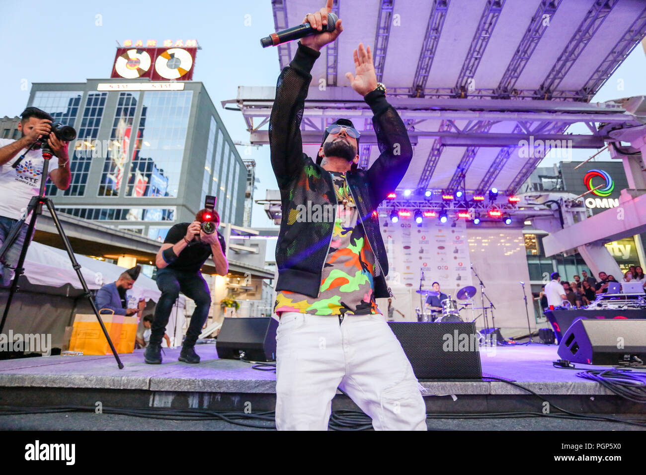 TORONTO, CANADA - AUGUST 4, 2018: LEBANESE CANADIAN SINGER KARL WOLF ...