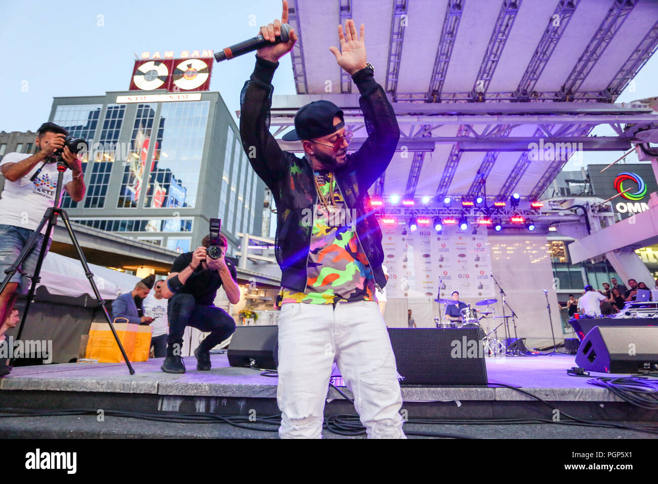 TORONTO, CANADA - AUGUST 4, 2018: LEBANESE CANADIAN SINGER KARL WOLF ...
