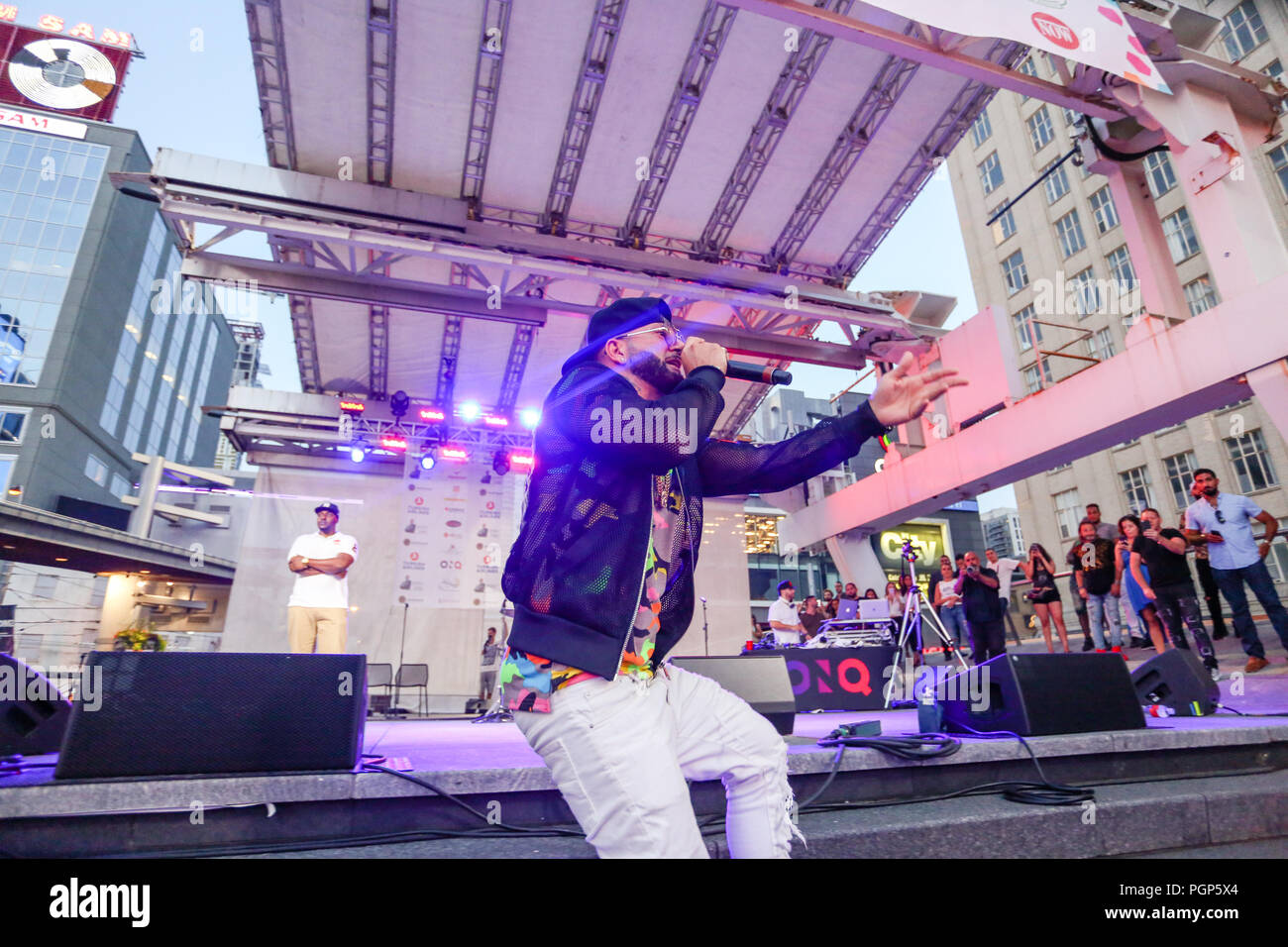 TORONTO, CANADA - AUGUST 4, 2018: LEBANESE CANADIAN SINGER KARL WOLF ...