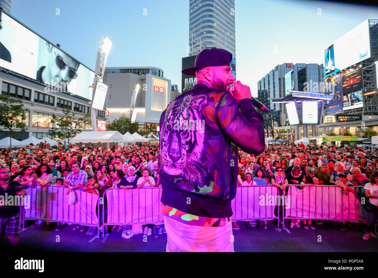 TORONTO, CANADA - AUGUST 4, 2018: LEBANESE CANADIAN SINGER KARL WOLF ...