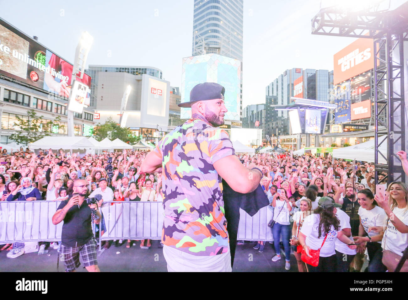 TORONTO, CANADA - AUGUST 4, 2018: LEBANESE CANADIAN SINGER KARL WOLF ...