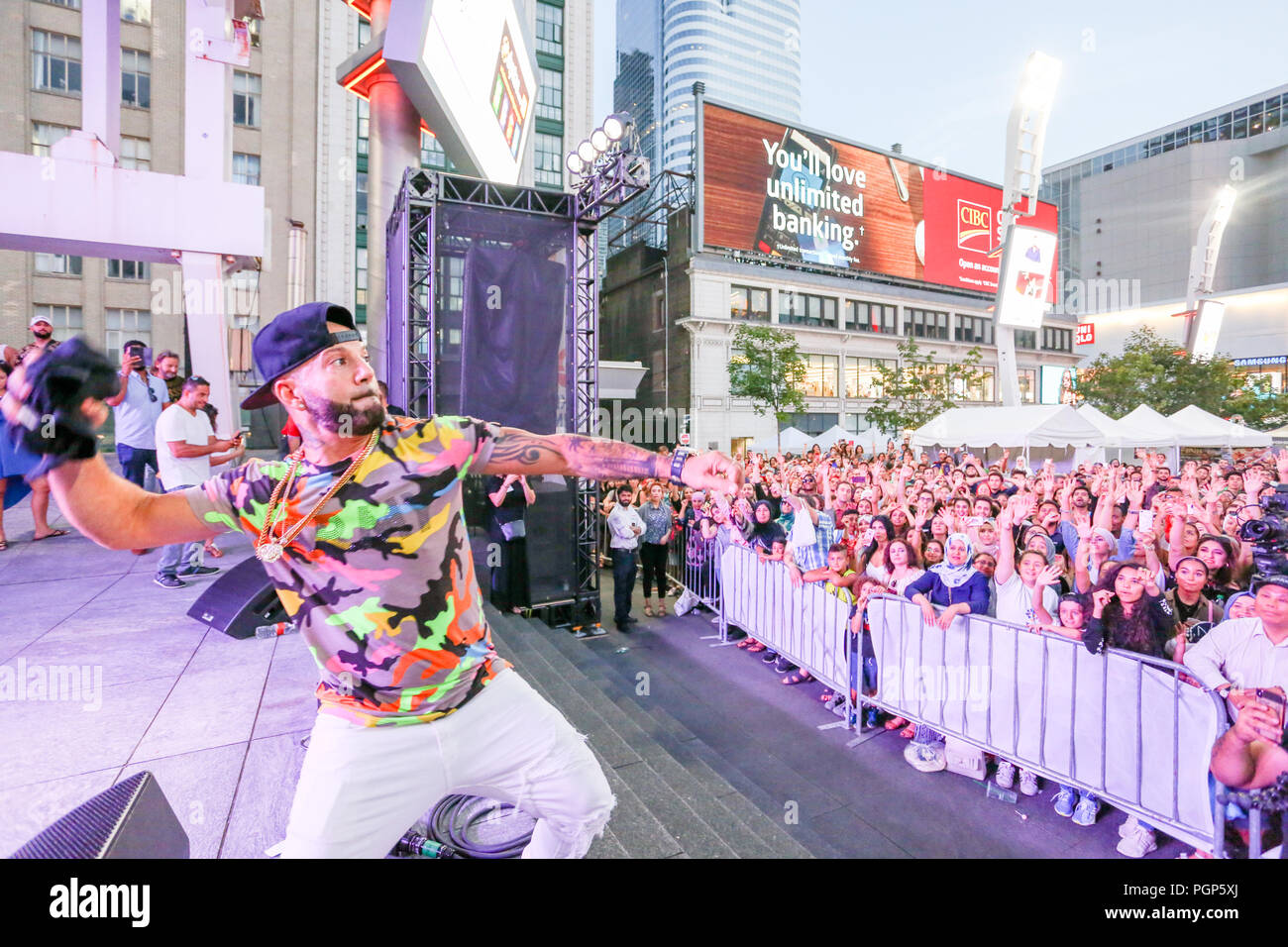 TORONTO, CANADA - AUGUST 4, 2018: LEBANESE CANADIAN SINGER KARL WOLF ...