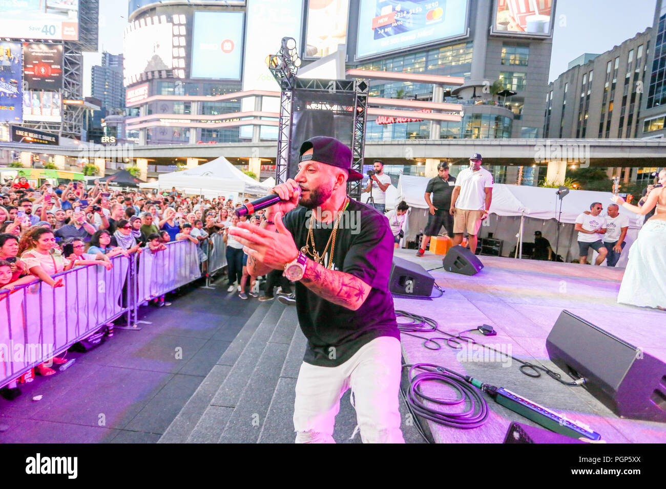 TORONTO, CANADA - AUGUST 4, 2018: LEBANESE CANADIAN SINGER KARL WOLF ...