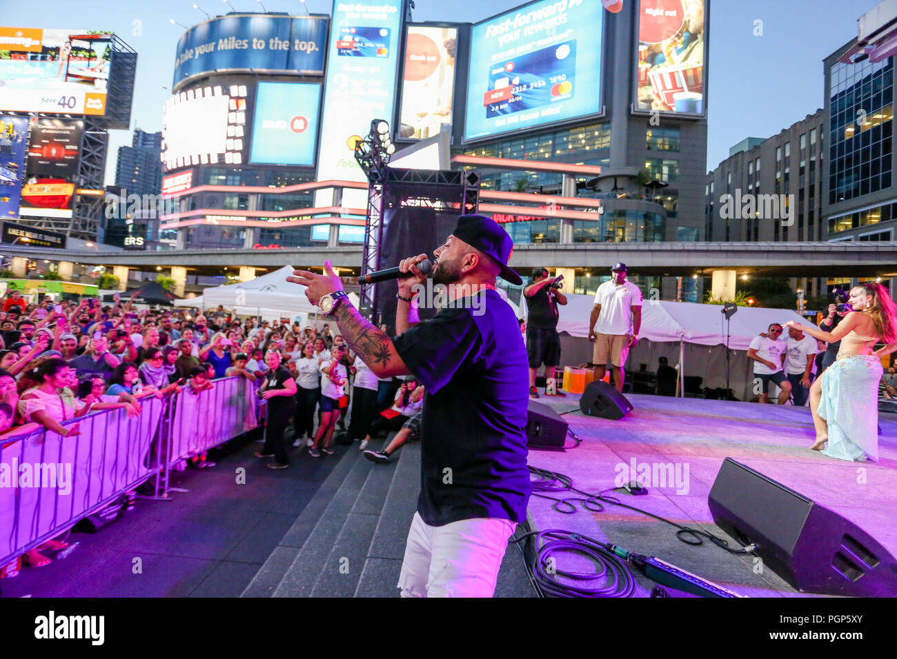 TORONTO, CANADA - AUGUST 4, 2018: LEBANESE CANADIAN SINGER KARL WOLF ...