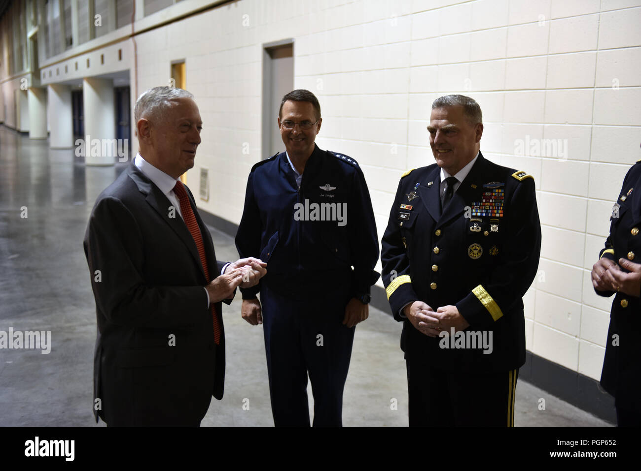 Secretary of Defense James Mattis talks with Air Force Gen. Joseph ...