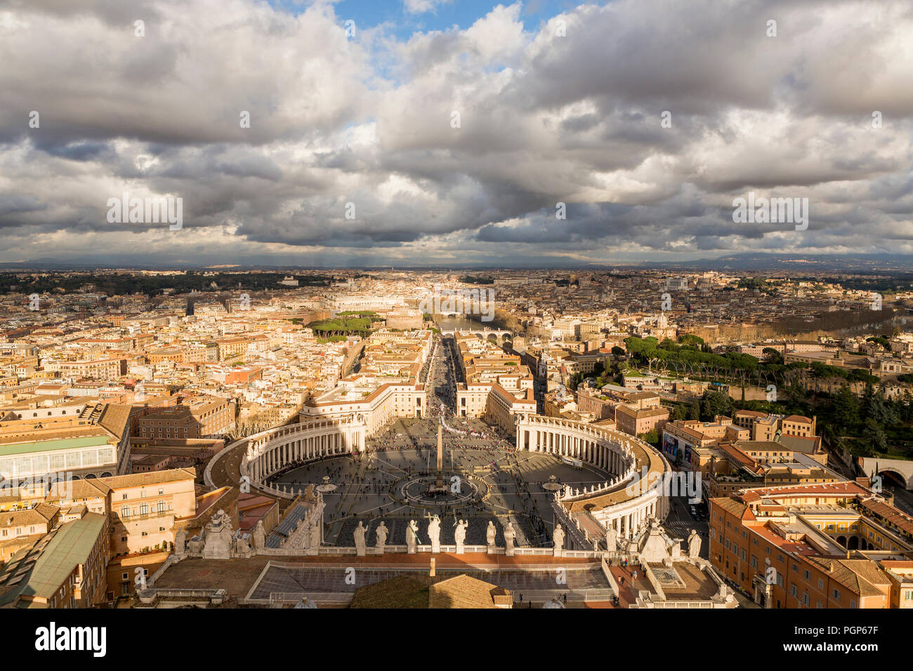 Aerial view st peter's basilica hi-res stock photography and images - Alamy
