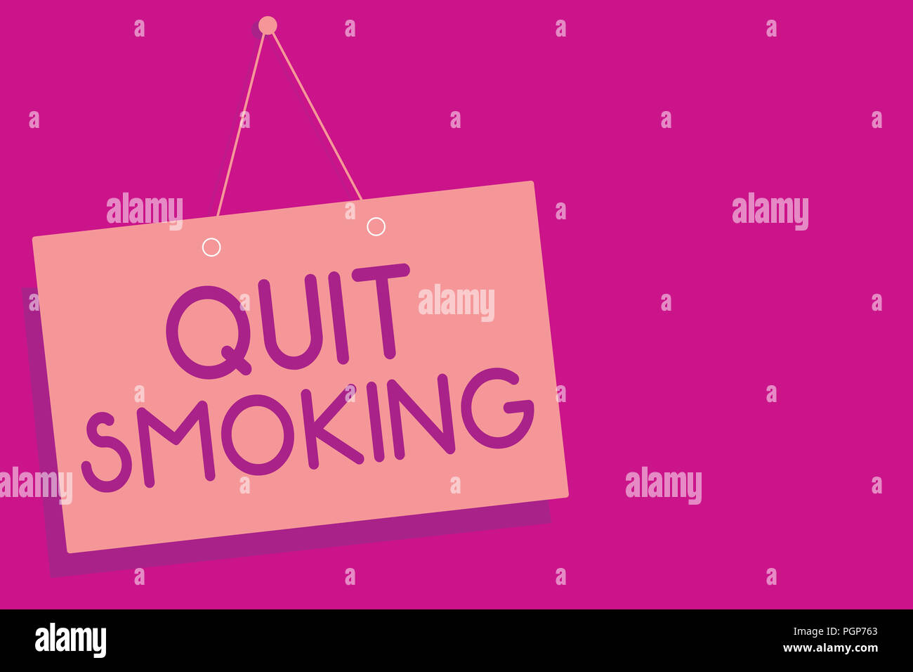 Text sign showing Quit Smoking. Conceptual photo Discontinuing or ...