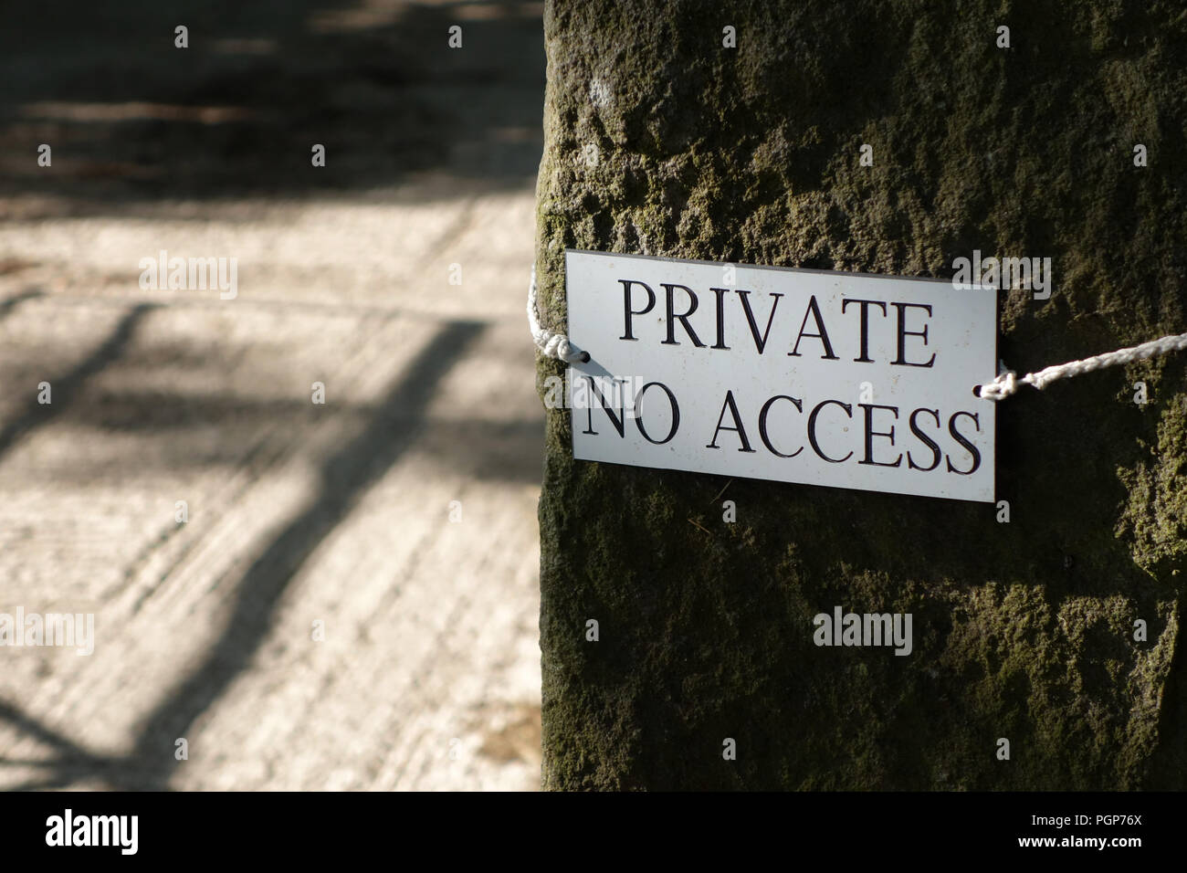 Private No Access Sign on Farm yard gate post Stock Photo - Alamy