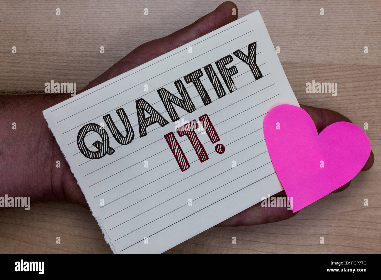 Word writing text Quantify It. Business concept for Measure the size or ...