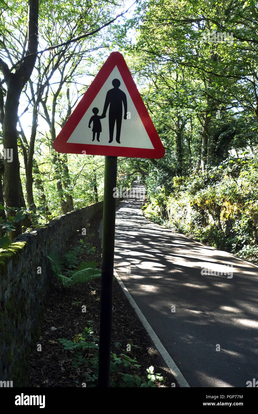 Adult child warning road sign hi-res stock photography and images - Alamy