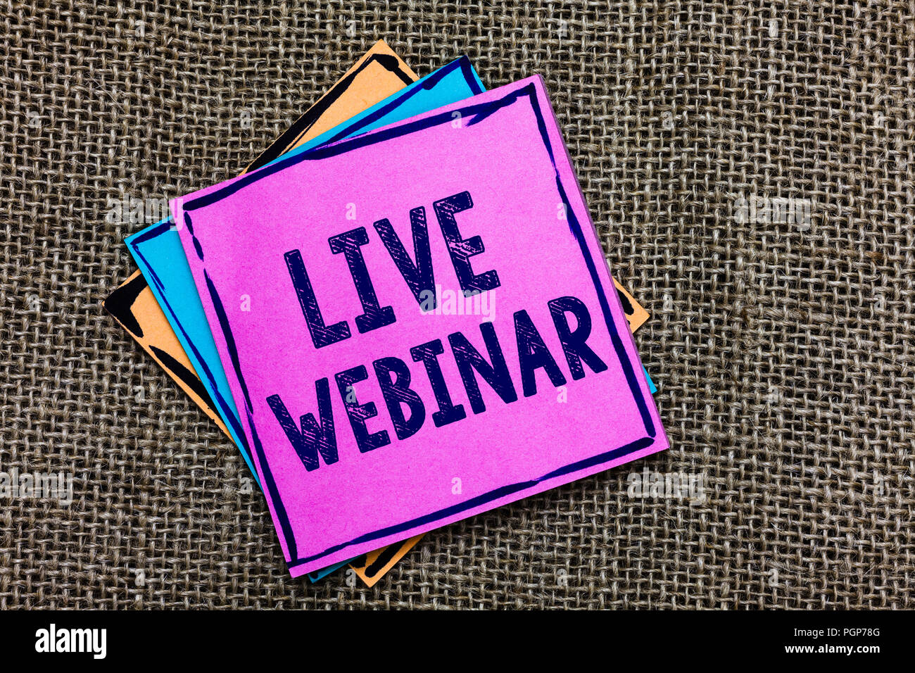 Handwriting text Live Webinar. Concept meaning Interactive seminar ...
