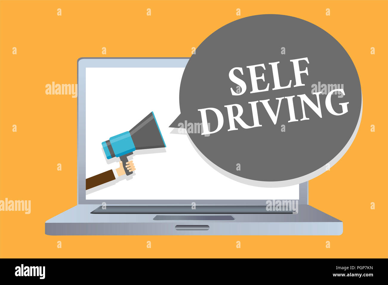 Word writing text Self Driving. Business concept for Autonomous vehicle ...