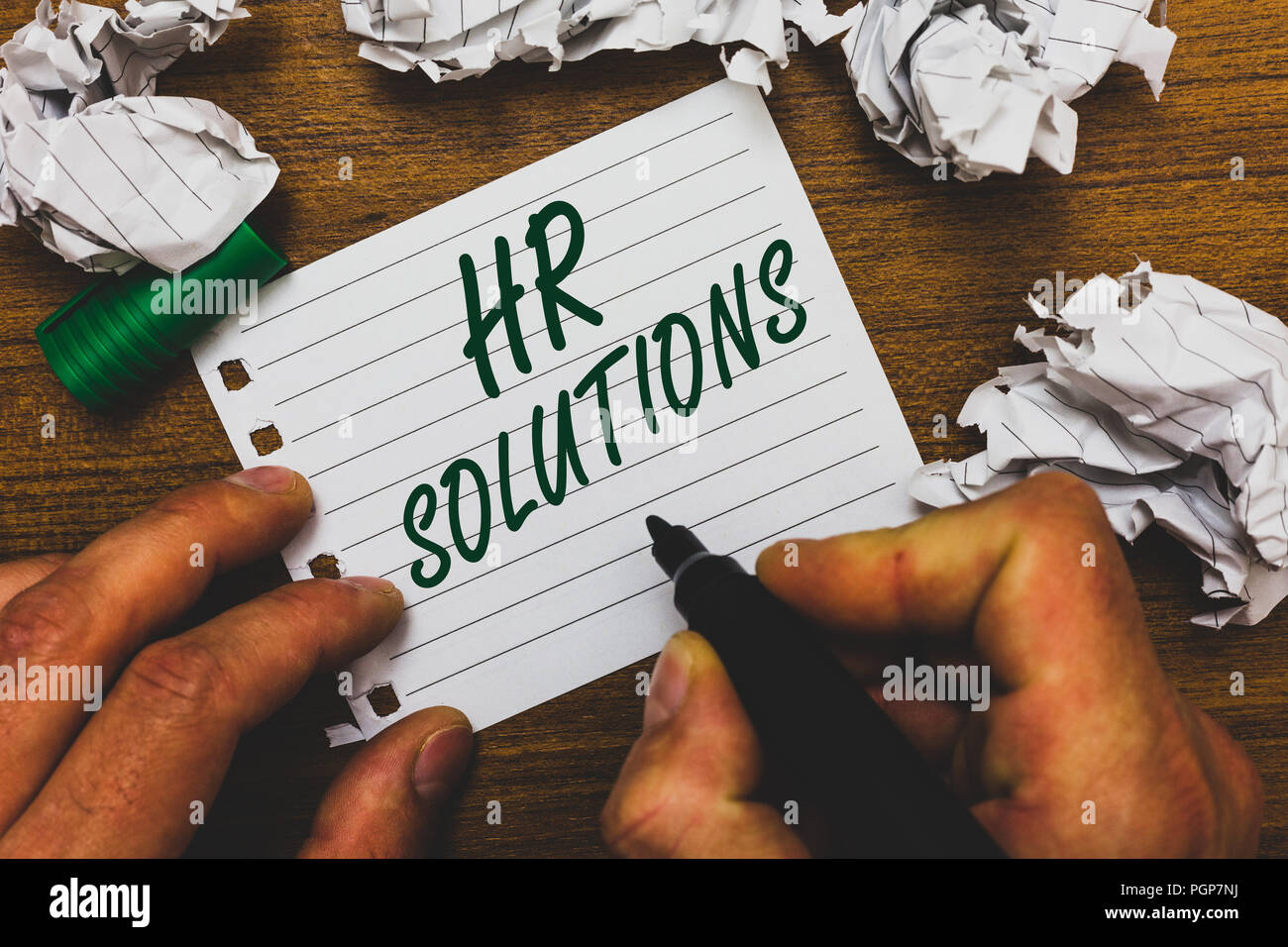 Conceptual hand writing showing Hr Solutions. Business photo text ...