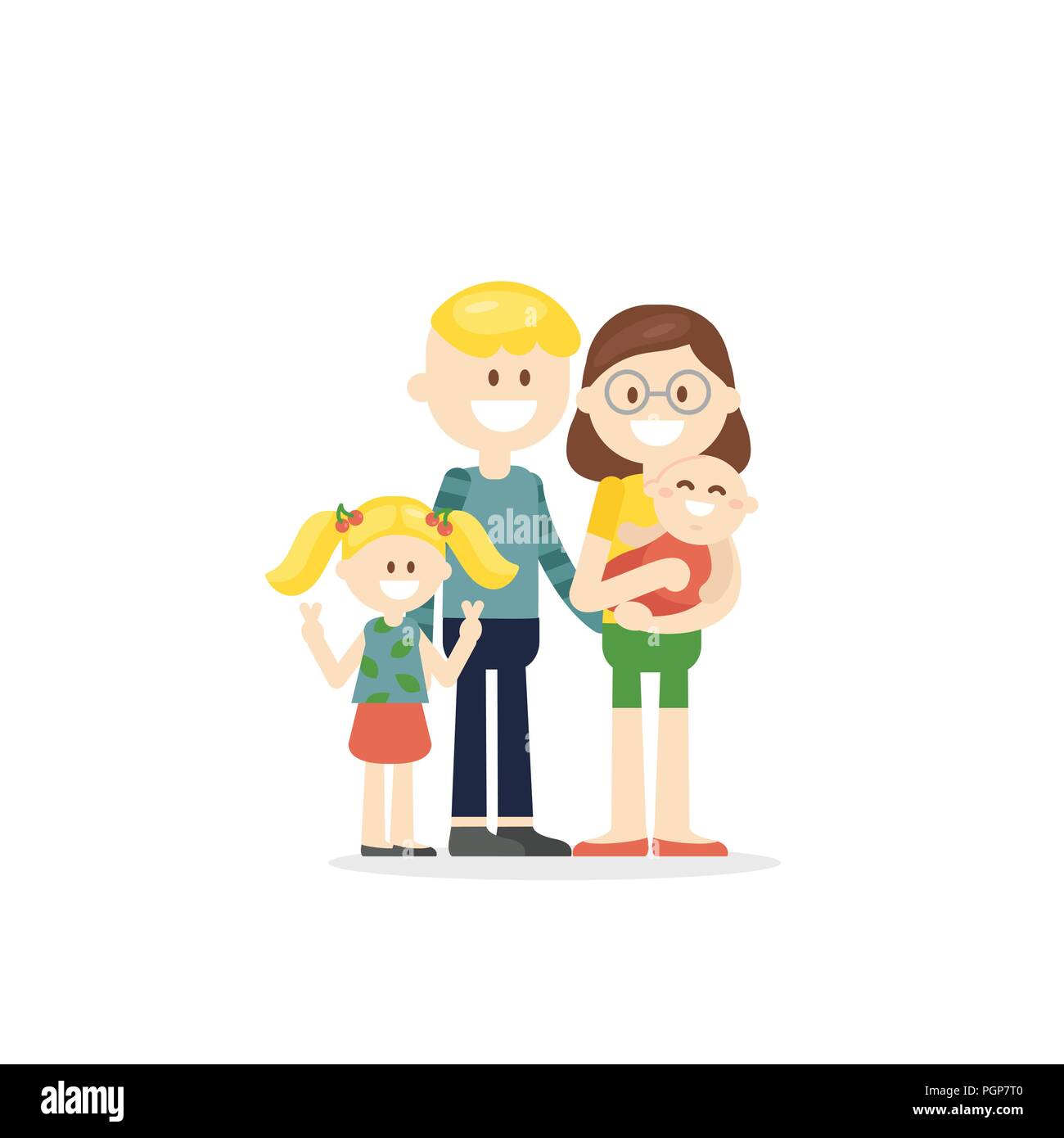 Vector cartoon illustration bonding Cut Out Stock Images & Pictures - Alamy
