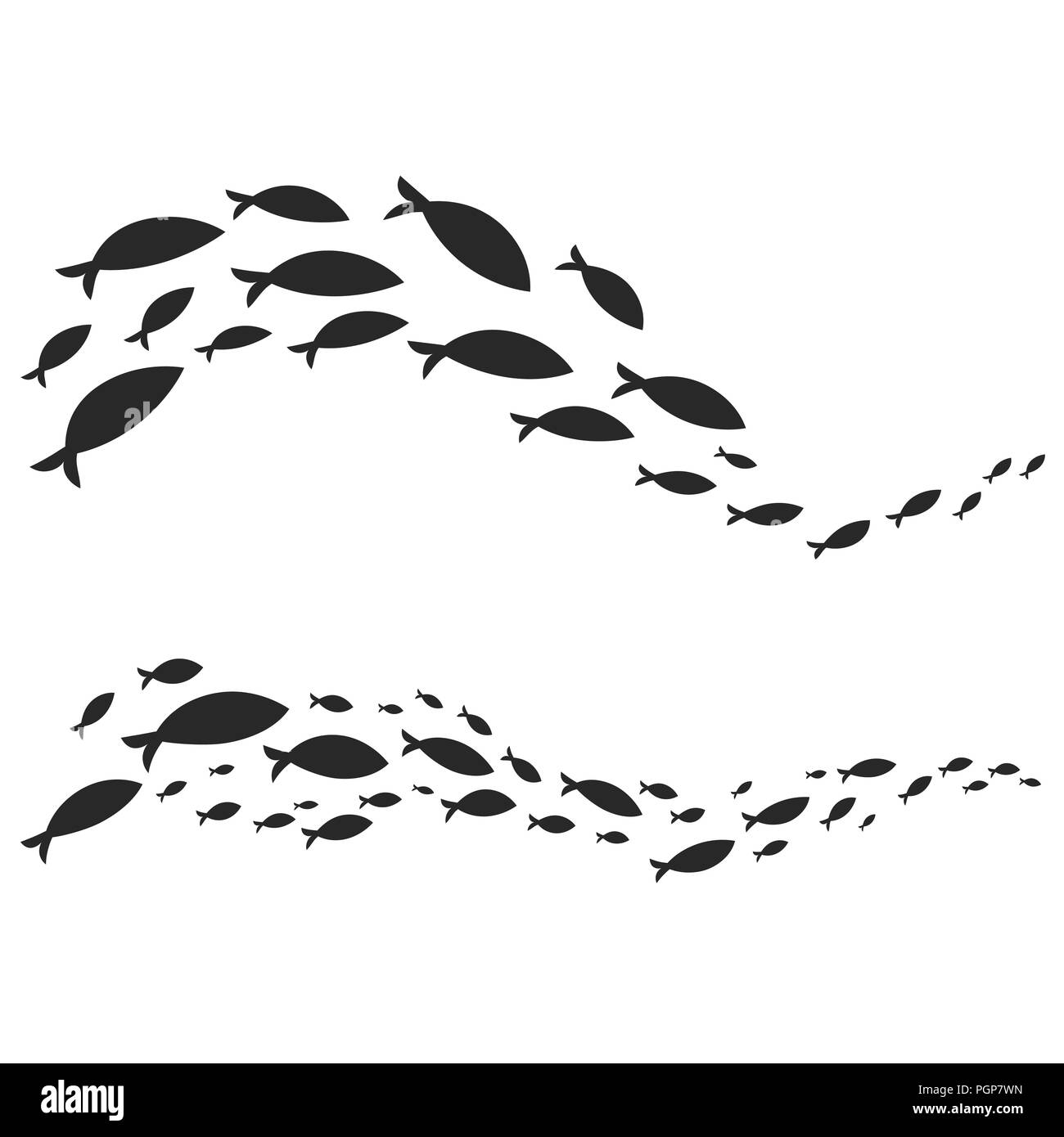 Fish swimming in marine Black and White Stock Photos & Images - Alamy