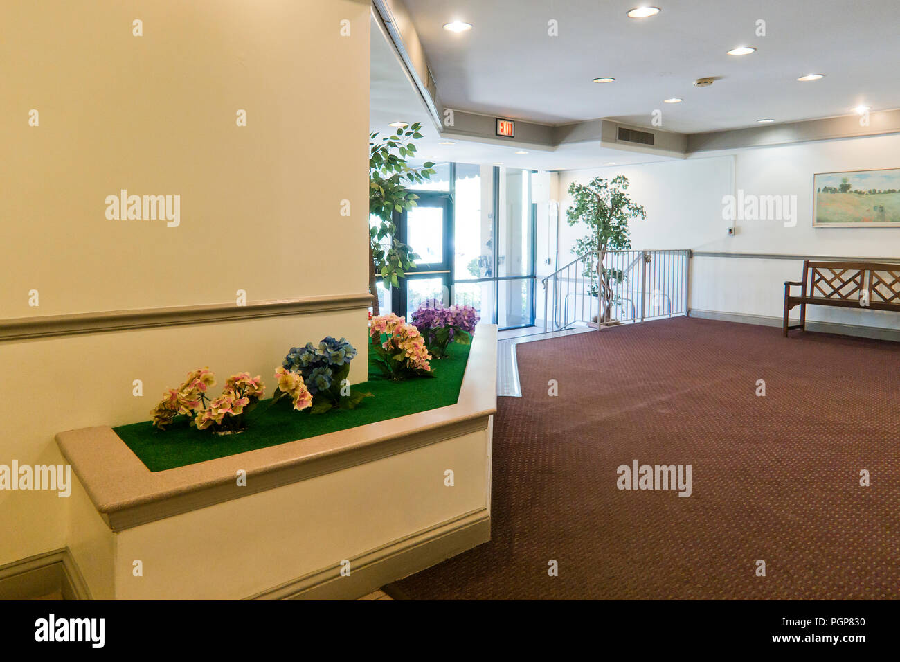 Lobby of apartment building - USA Stock Photo - Alamy