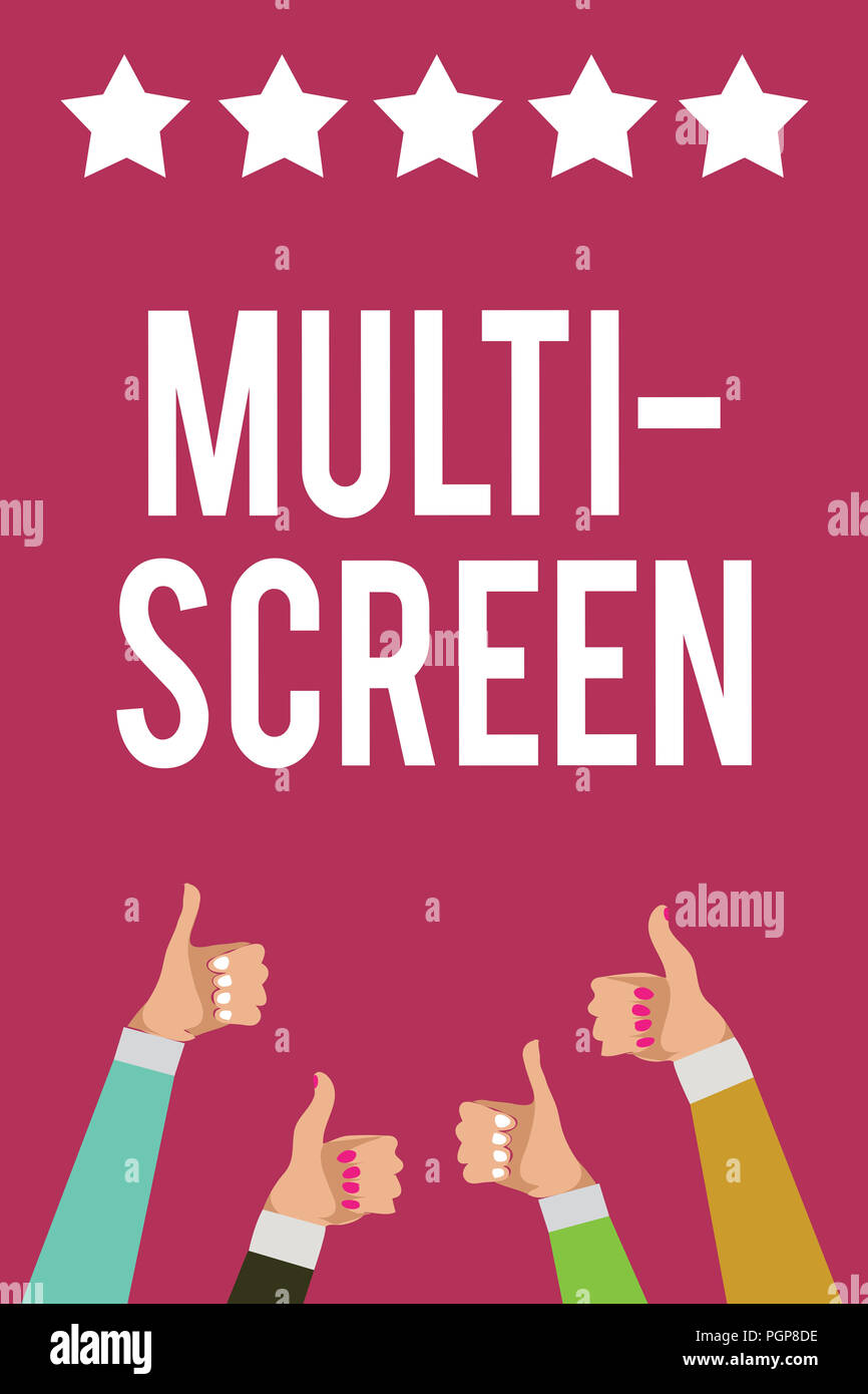 Writing Note Showing Multi Screen Business Photo Showcasing Having Or Involving Several Screen