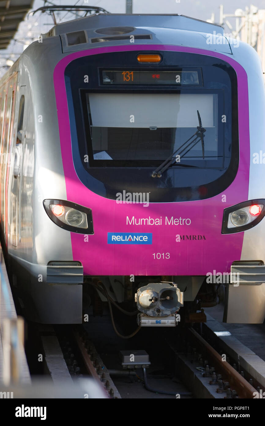 Mumbai Metro train interior and exterior. Comfortable, modern , fast ...