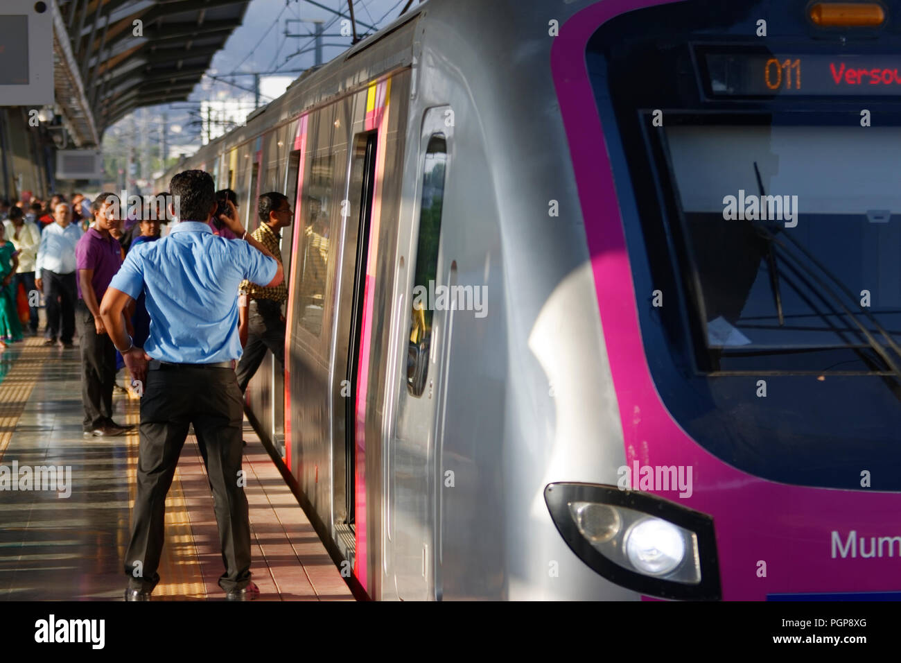 Mumbai Metro train interior and exterior. Comfortable, modern , fast ...