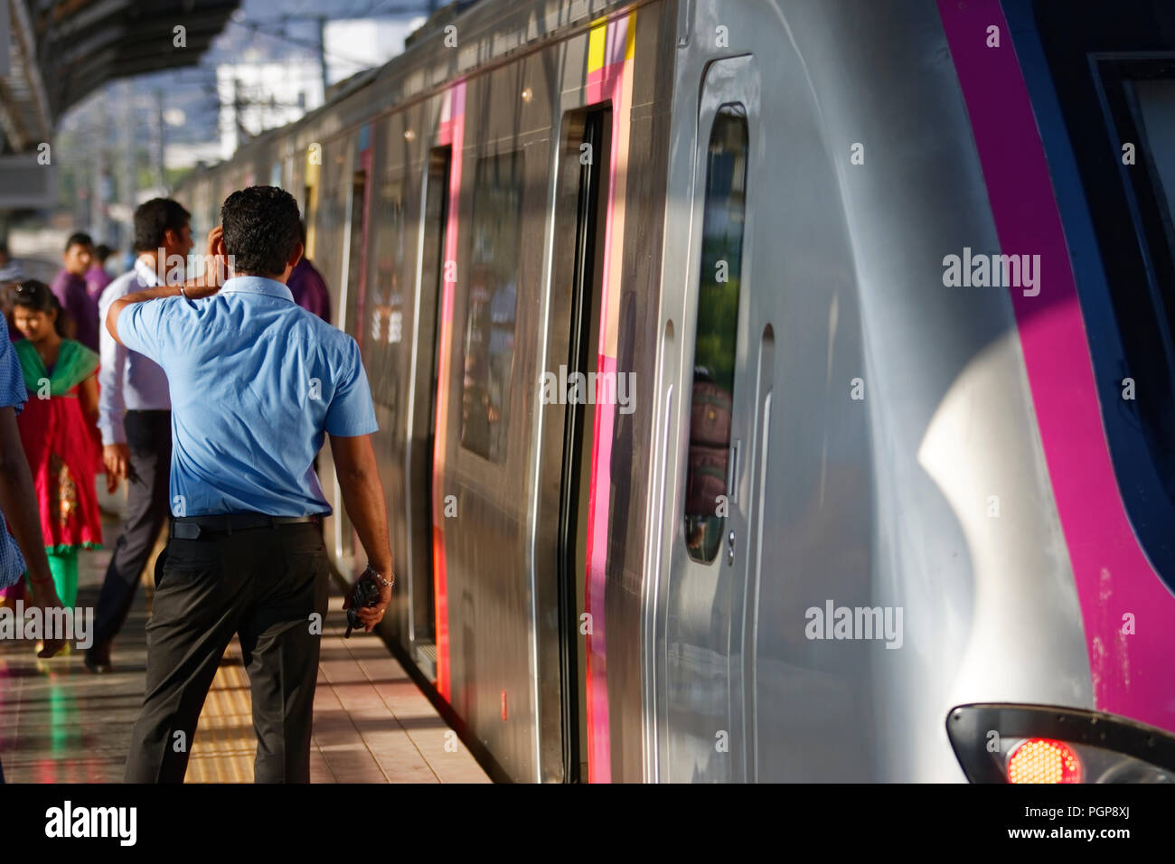 Mumbai Metro train interior and exterior. Comfortable, modern , fast ...