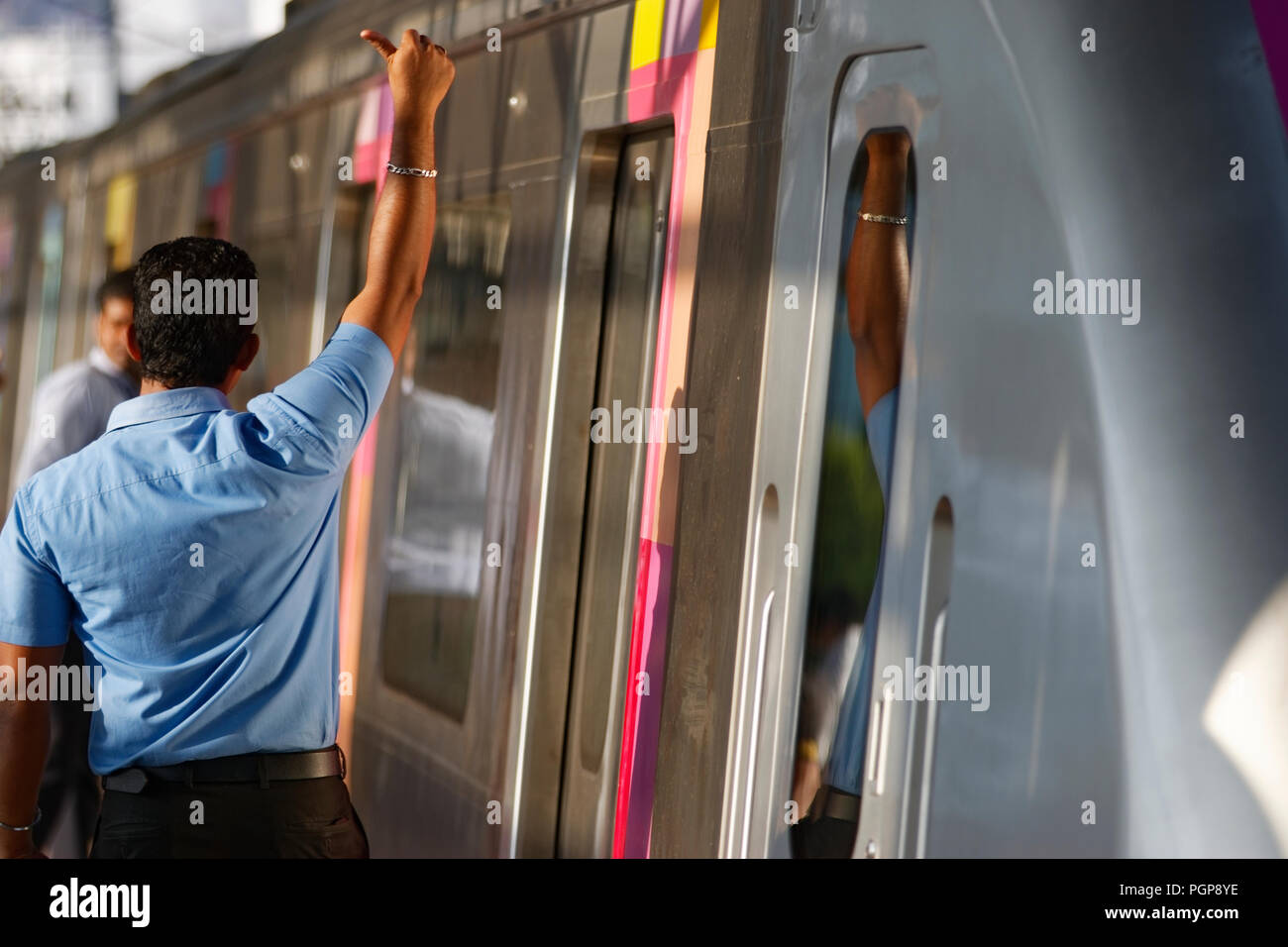 Mumbai Metro train interior and exterior. Comfortable, modern , fast ...