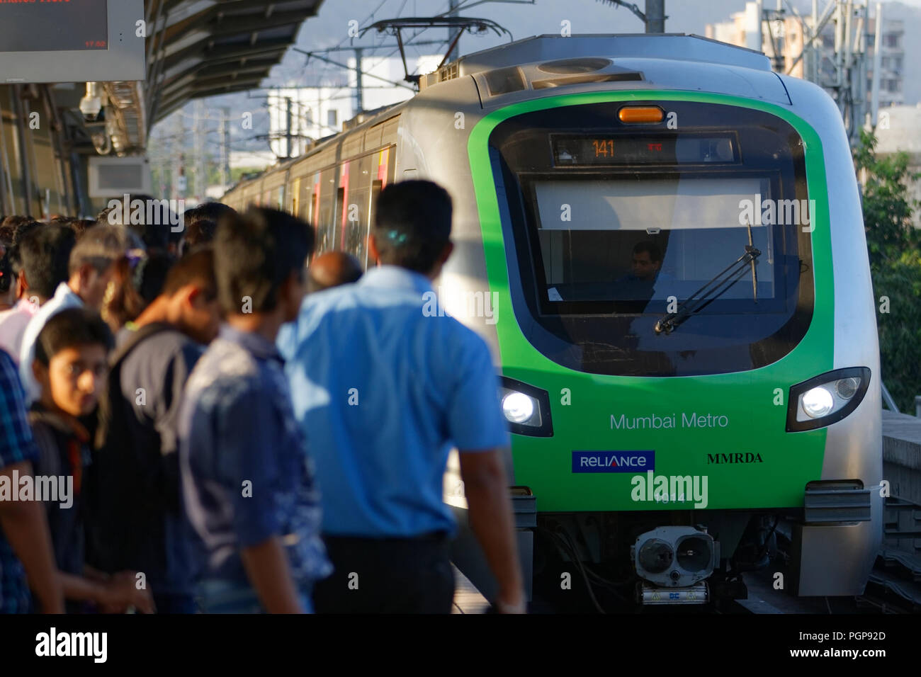 Mumbai Metro train interior and exterior. Comfortable, modern , fast ...